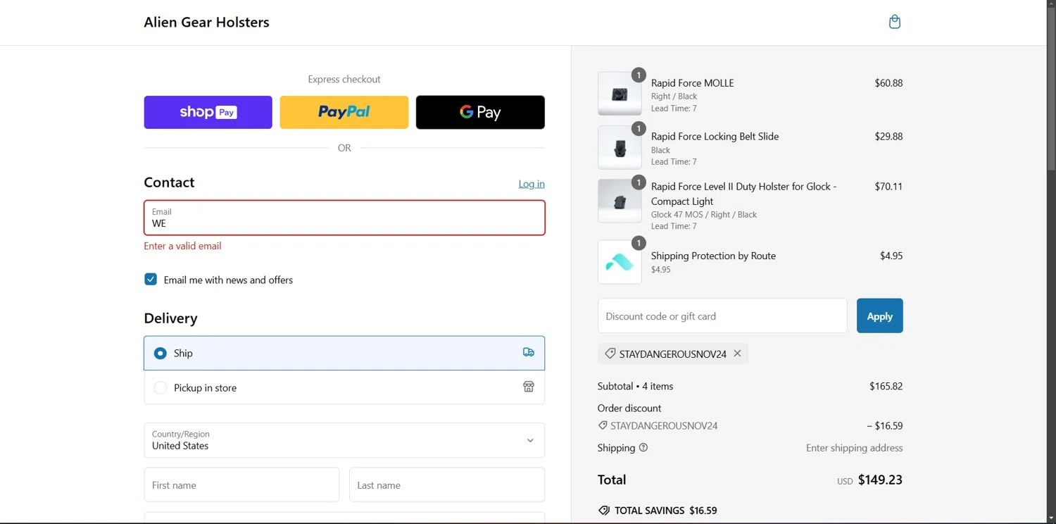 Alien Gear Holsters Discount Codes - 10% Off | November 2024