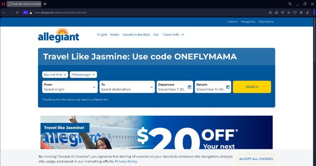 Allegiant Air Promo Codes (2 Verified) - $10 Off Jan 2025