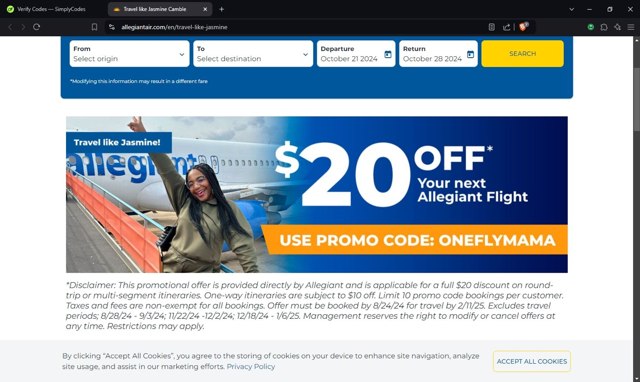 Allegiant Air Promo Codes - $10 Off | January 2025