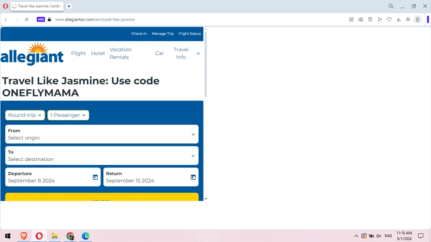Allegiant Air Promo Codes - $20 Off | October 2024
