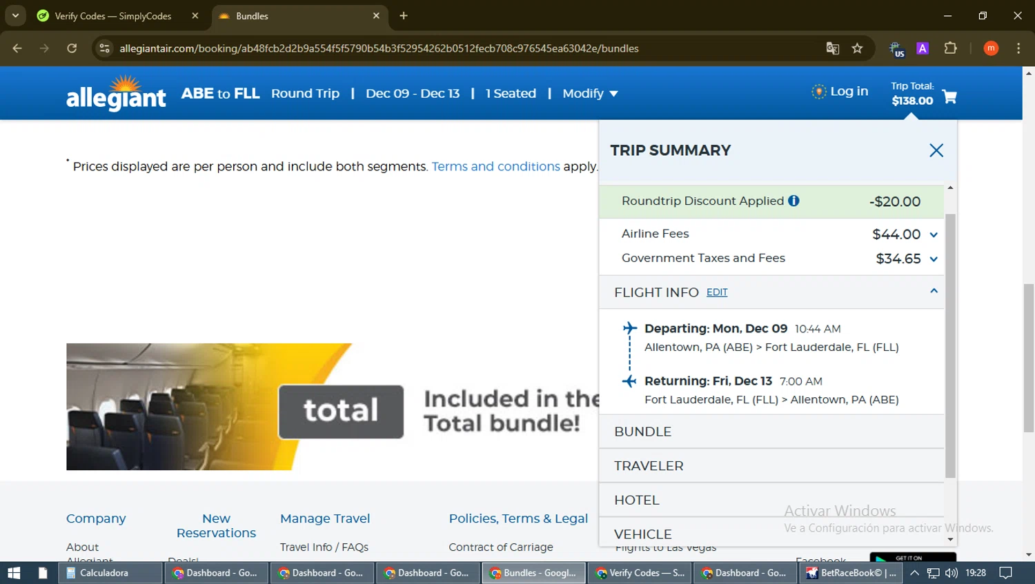 Allegiant Air Promo Codes (2 Verified) - $10 Off Jan 2025
