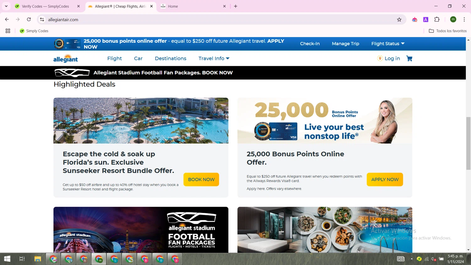 Allegiant Air Promo Codes (2 Verified) - $10 Off Jan 2025