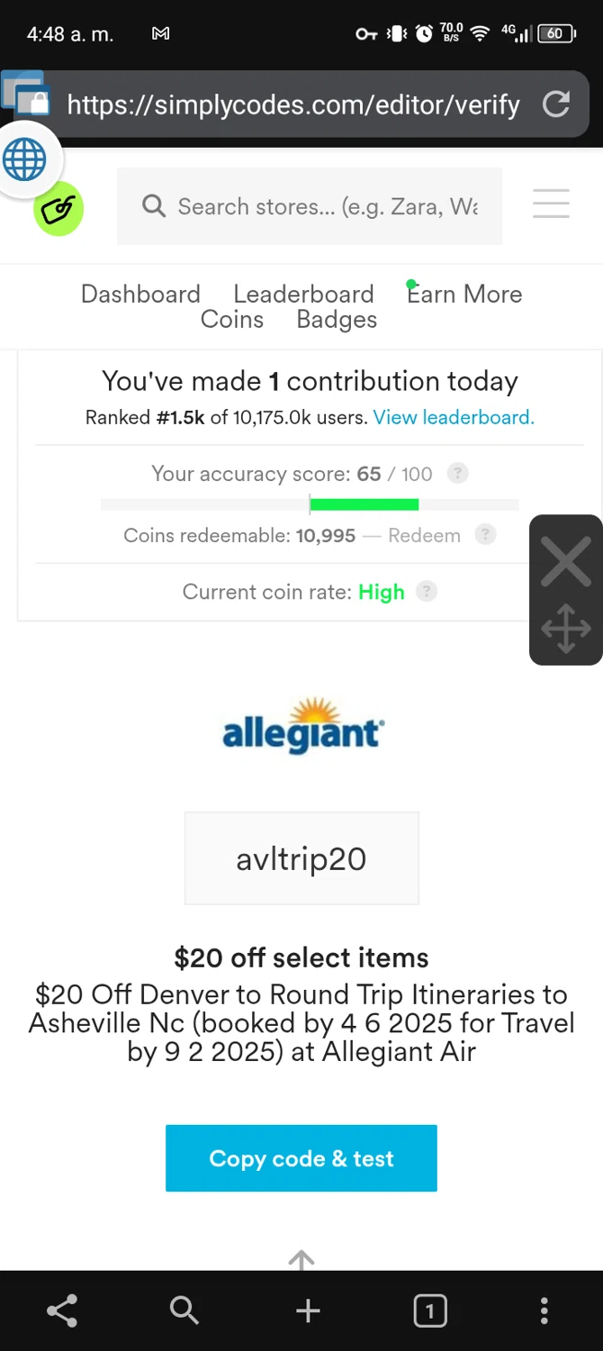 Allegiant Air Promo Codes (1 Verified) - $20 Off May 2025