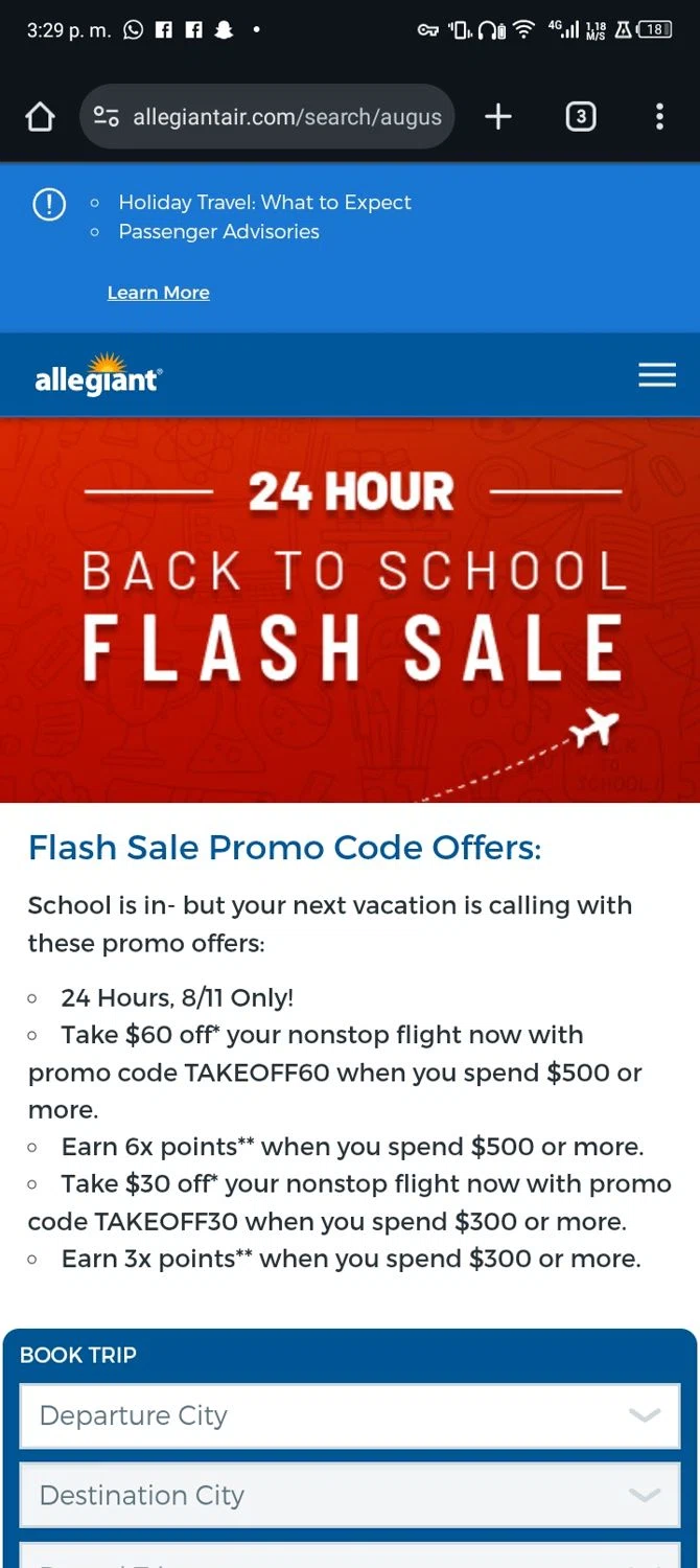 Allegiant Air Promo Codes - $20 Off (1 Verified) Feb 2026