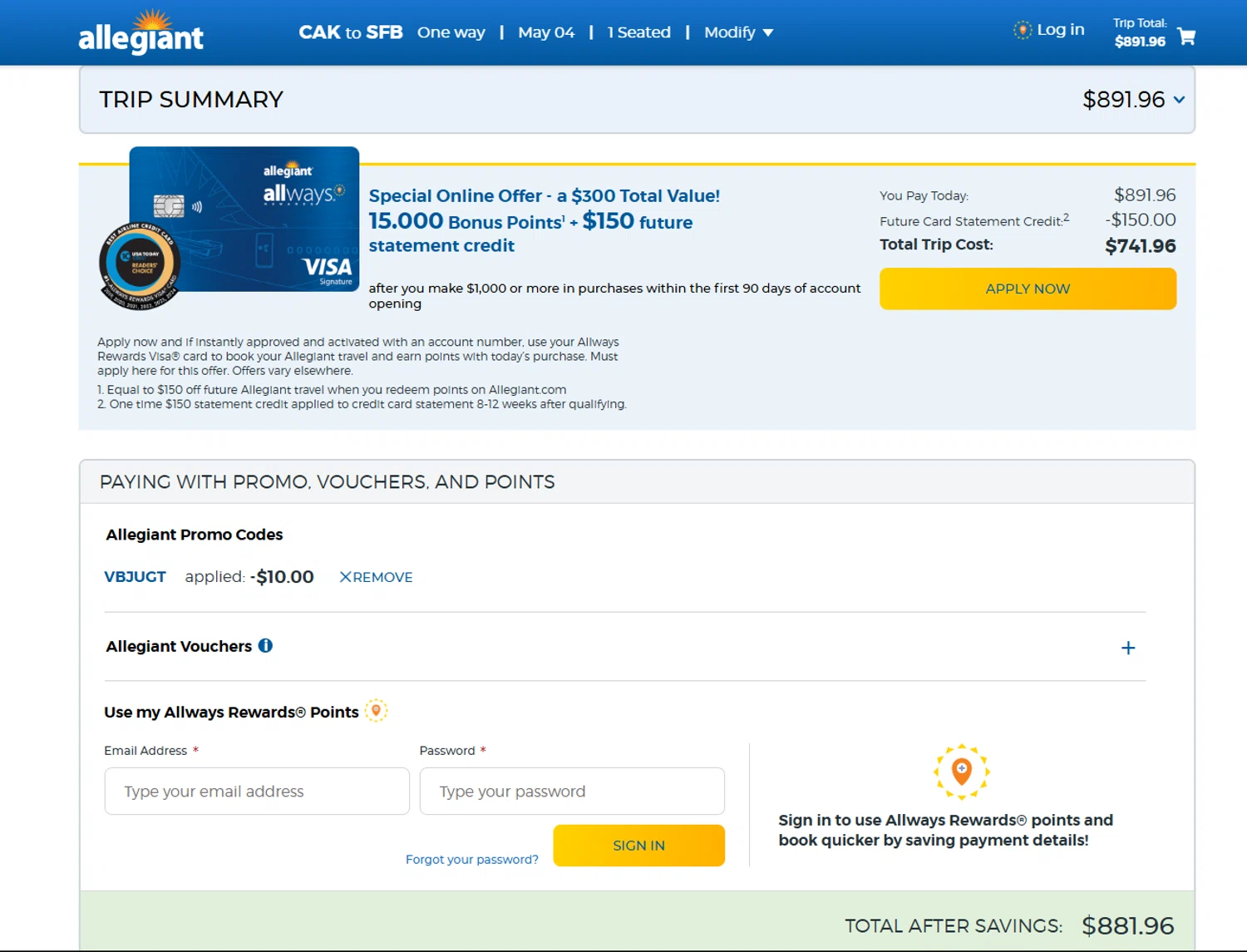 Allegiant Air Promo Codes (1 Verified) - $20 Off May 2025
