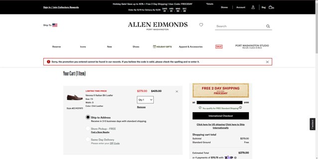 Allen Edmonds Promo Codes - 10% Off Coupons Aug 2025
