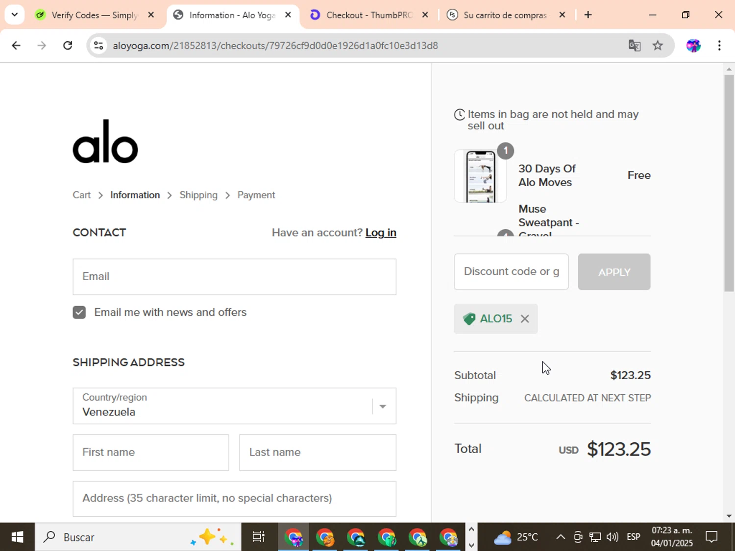 Alo Yoga Discount Codes - 25% Off | January 2025