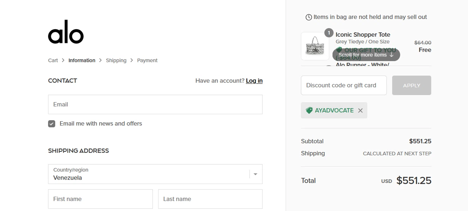 Alo Yoga Discount Codes - 25% Off | January 2025