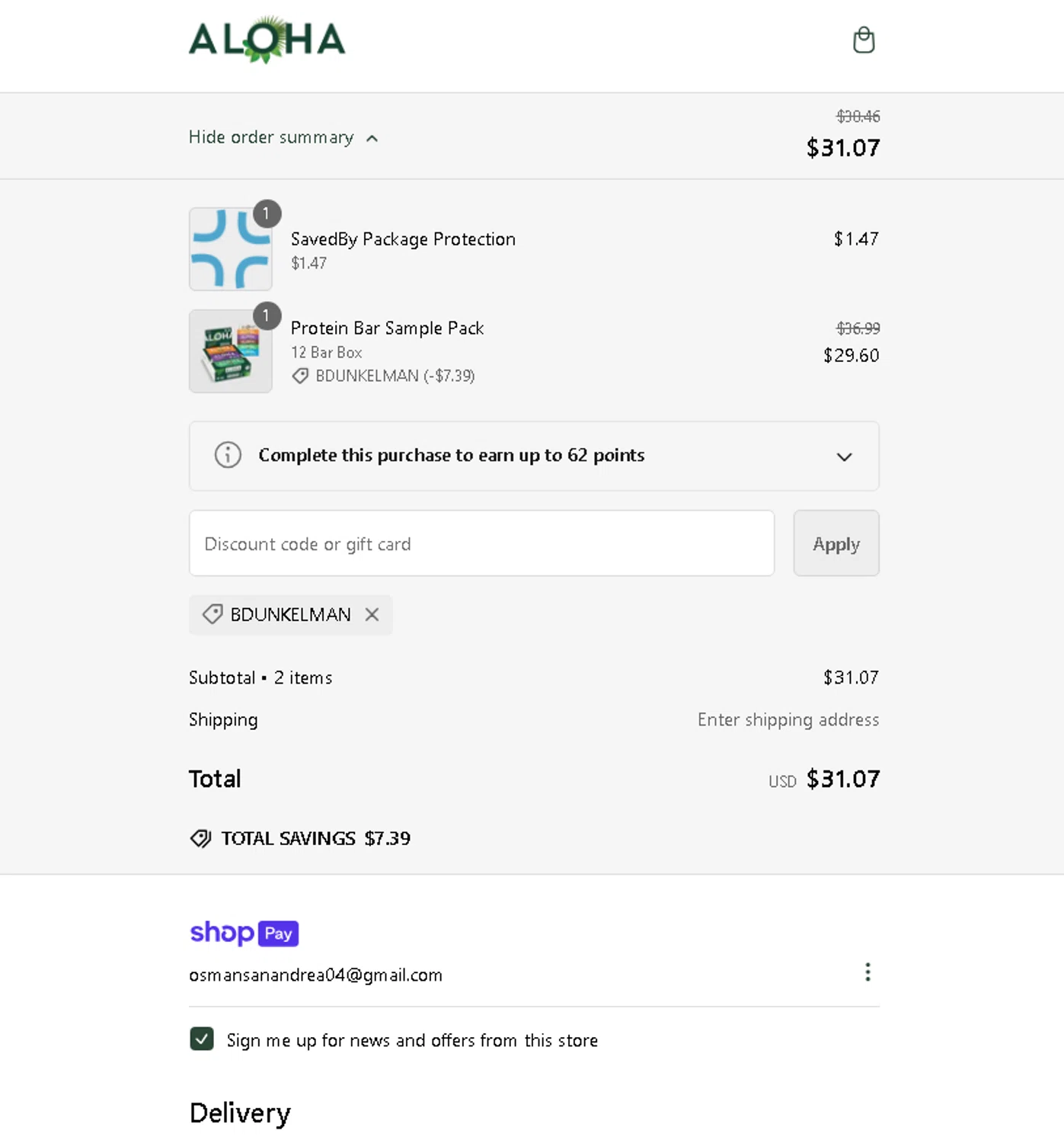 Aloha Discount Codes & Black Friday 2024 Deals - 38% Off