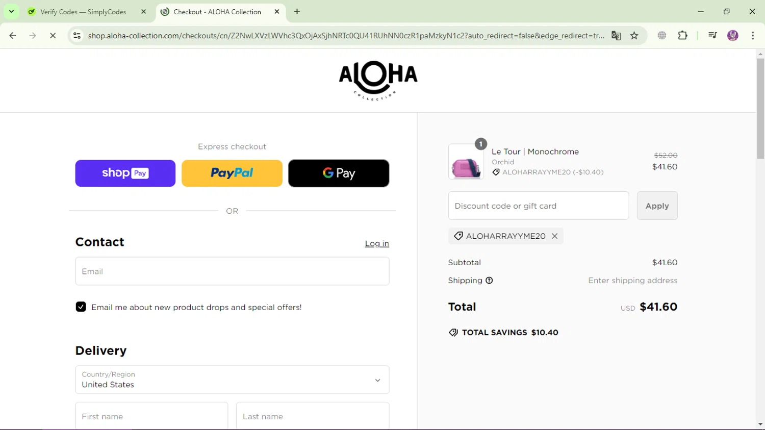 ALOHA Collection Coupon Codes - 40% Off | October 2024