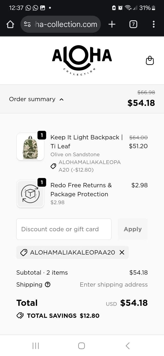 ALOHA Collection Promo Code - 20% Off (Verified) Dec 2025