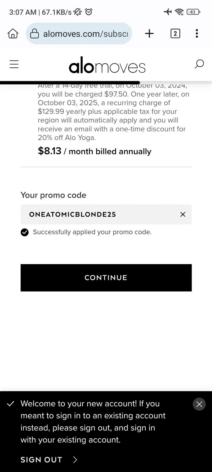 Alo Moves Promo Codes - 25% Off | November 2024