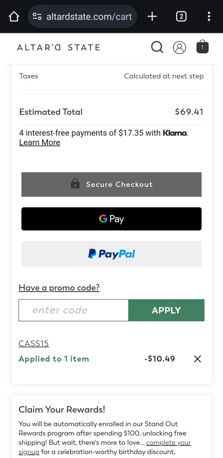 Altar'd State Promo Codes – 15% Off | July 2024