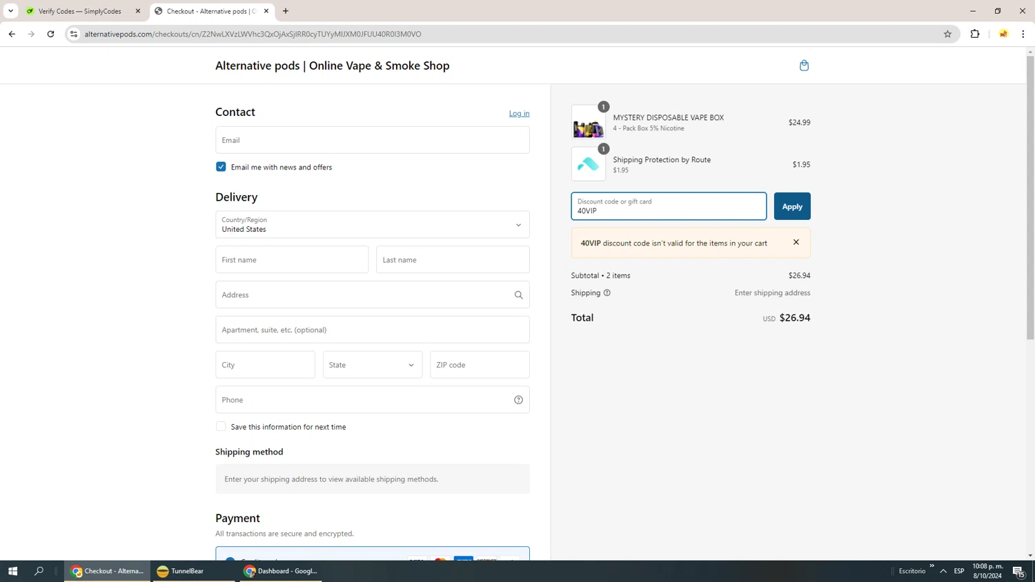 Alternative Pods Coupon Codes - 15% Off | November 2024