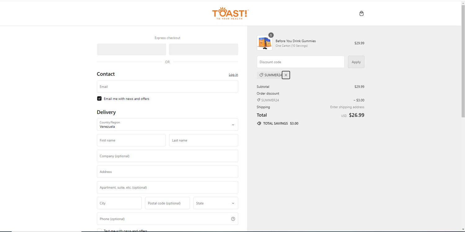 Toast! Promo Codes - $10 Off | October 2024