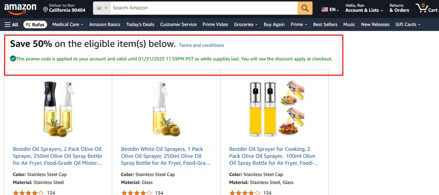 Amazon Promo Codes (48 Verified) - 65% Off w/ Code Jan 2025