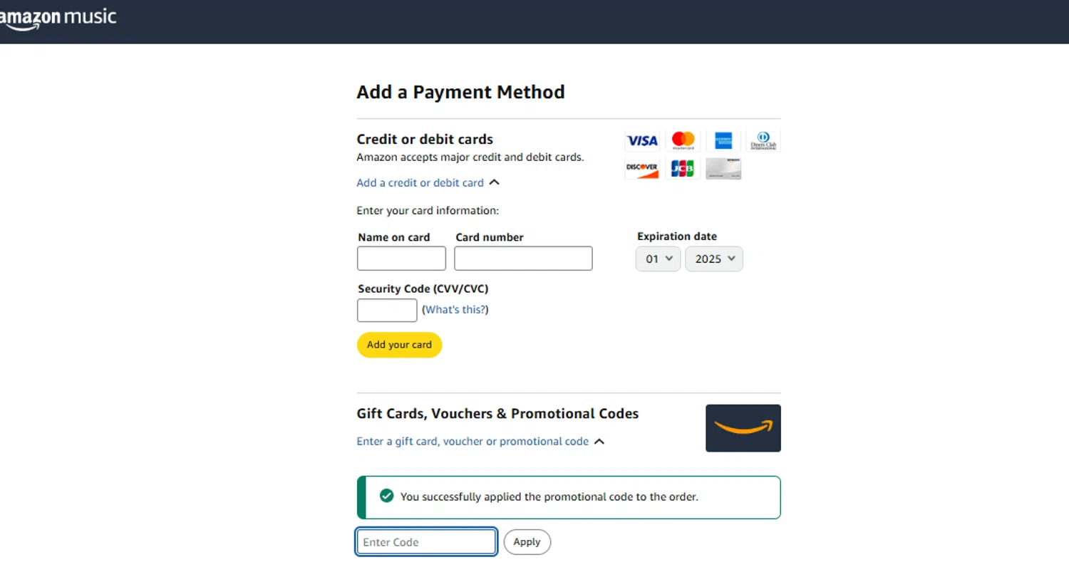 Amazon Music Unlimited Promo Code (2 Verified) - 100% Off Aug 2025