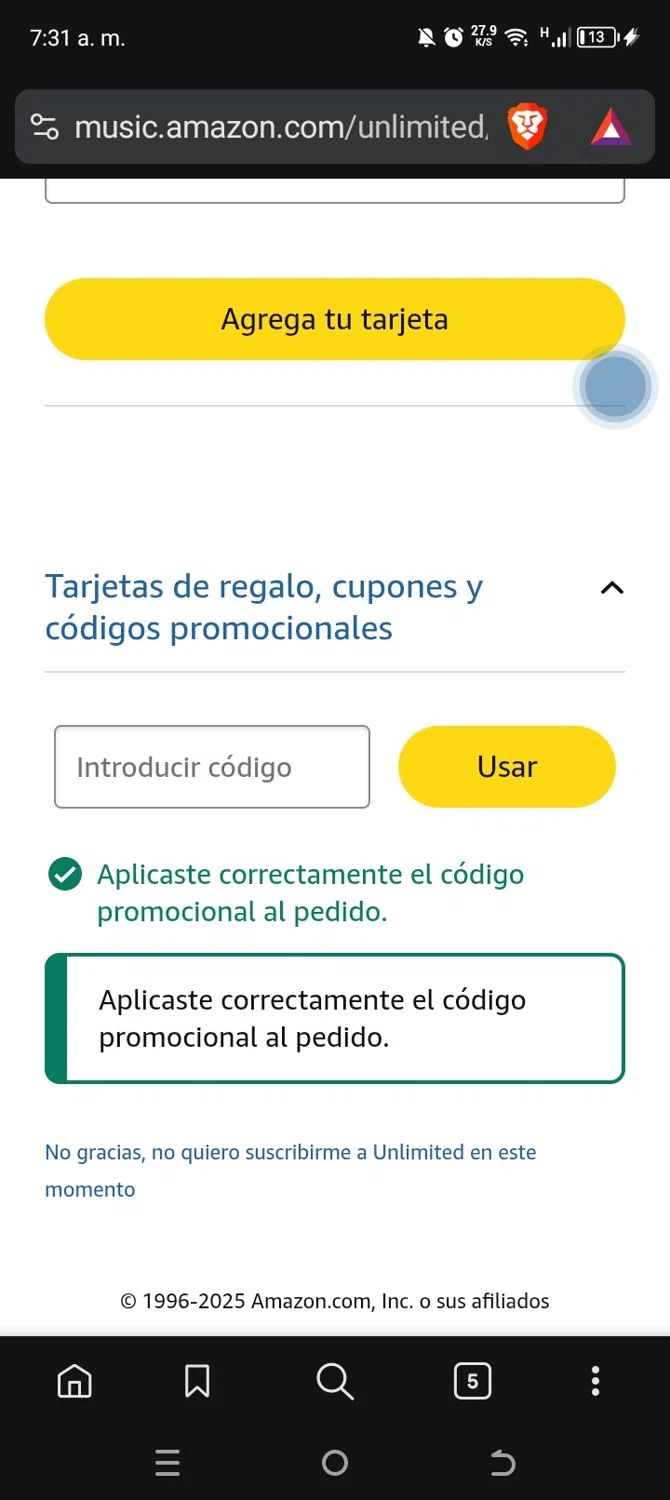 Amazon Music Unlimited Promo Code (2 Verified) - 100% Off Aug 2025
