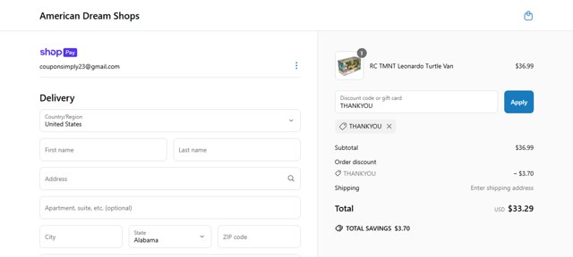 American Dream Promo Codes (2 Verified) - 20% Off Jun 2025