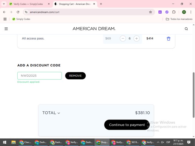 American Dream Promo Codes (1 Verified) - 25% Off Aug 2025