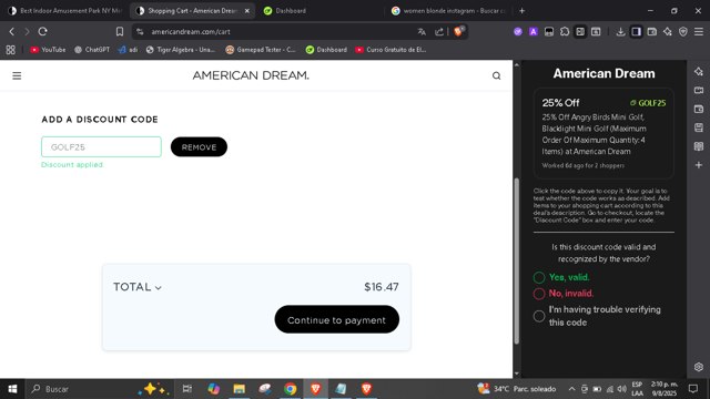 American Dream Promo Codes (1 Verified) - 25% Off Sep 2025