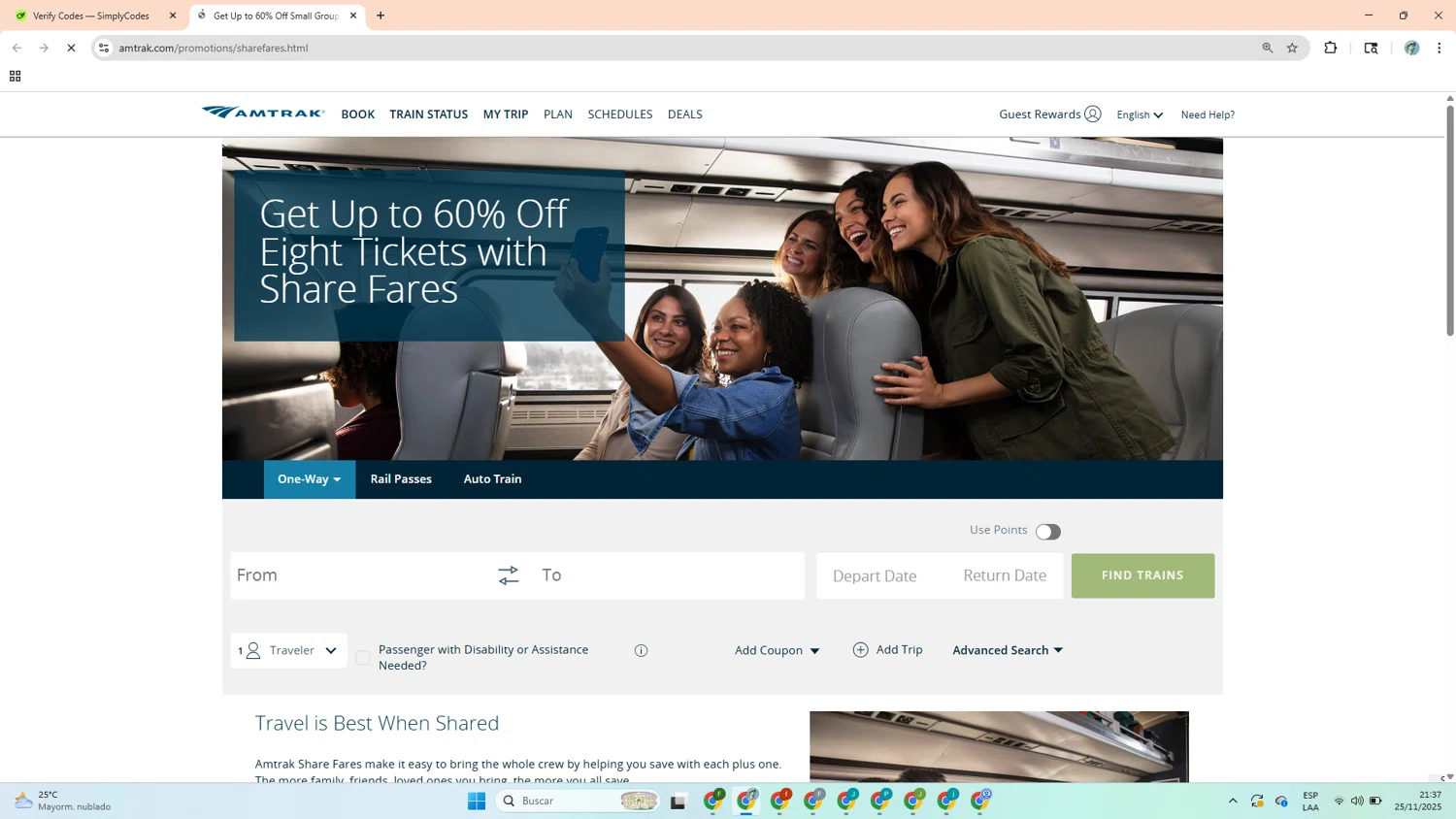 Amtrak Promo Codes - 15% Off (1 Verified) Dec 2025