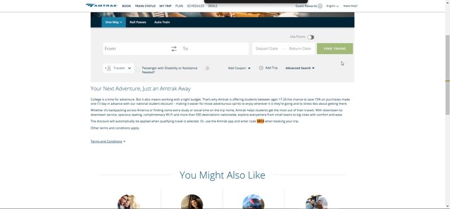 Amtrak Discount Codes - 10% Off | January 2025