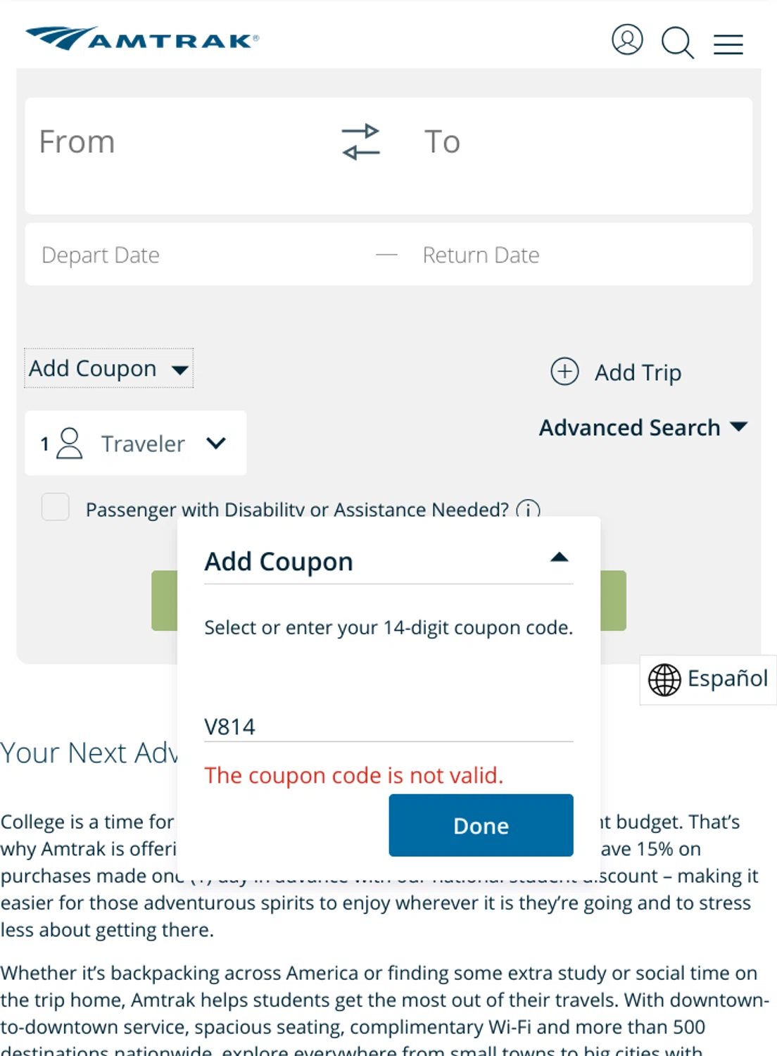 Amtrak Discount Codes (2 Verified) - 30% Off w/Code Apr 2025