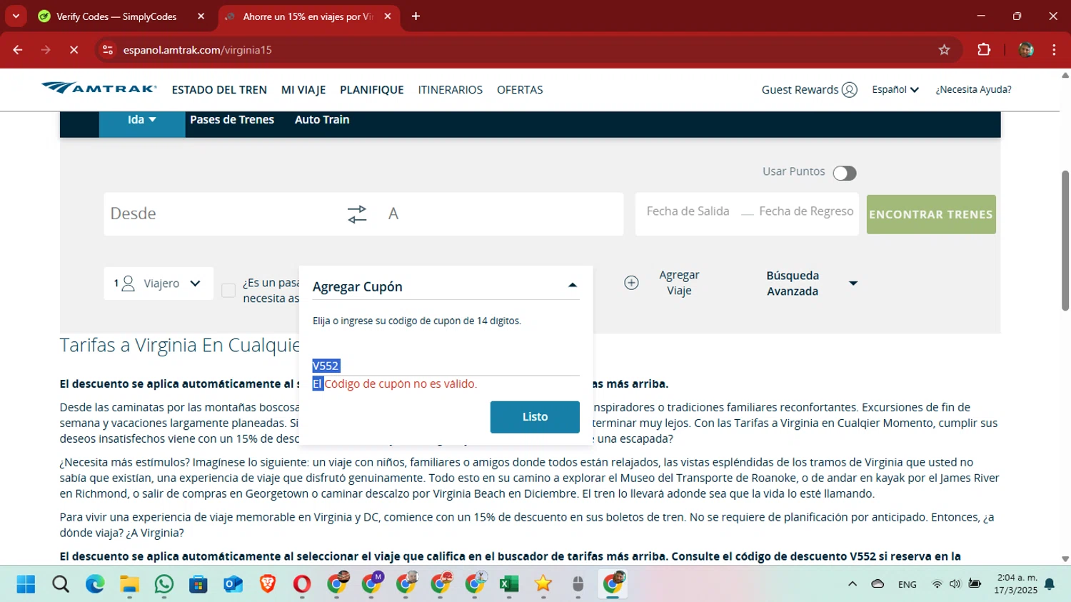 Amtrak Discount Codes (2 Verified) - 15% Off w/Code Apr 2025