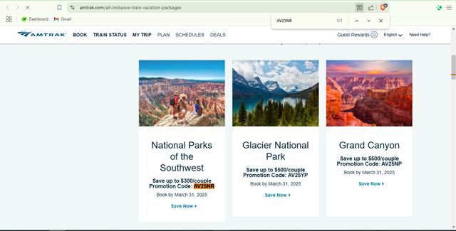 Amtrak Promo Codes (1 Verified) - 15% Off w/Code Sep 2025