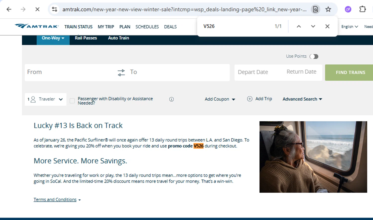 Amtrak Promo Codes - 15% Off (2 Verified) Mar 2026