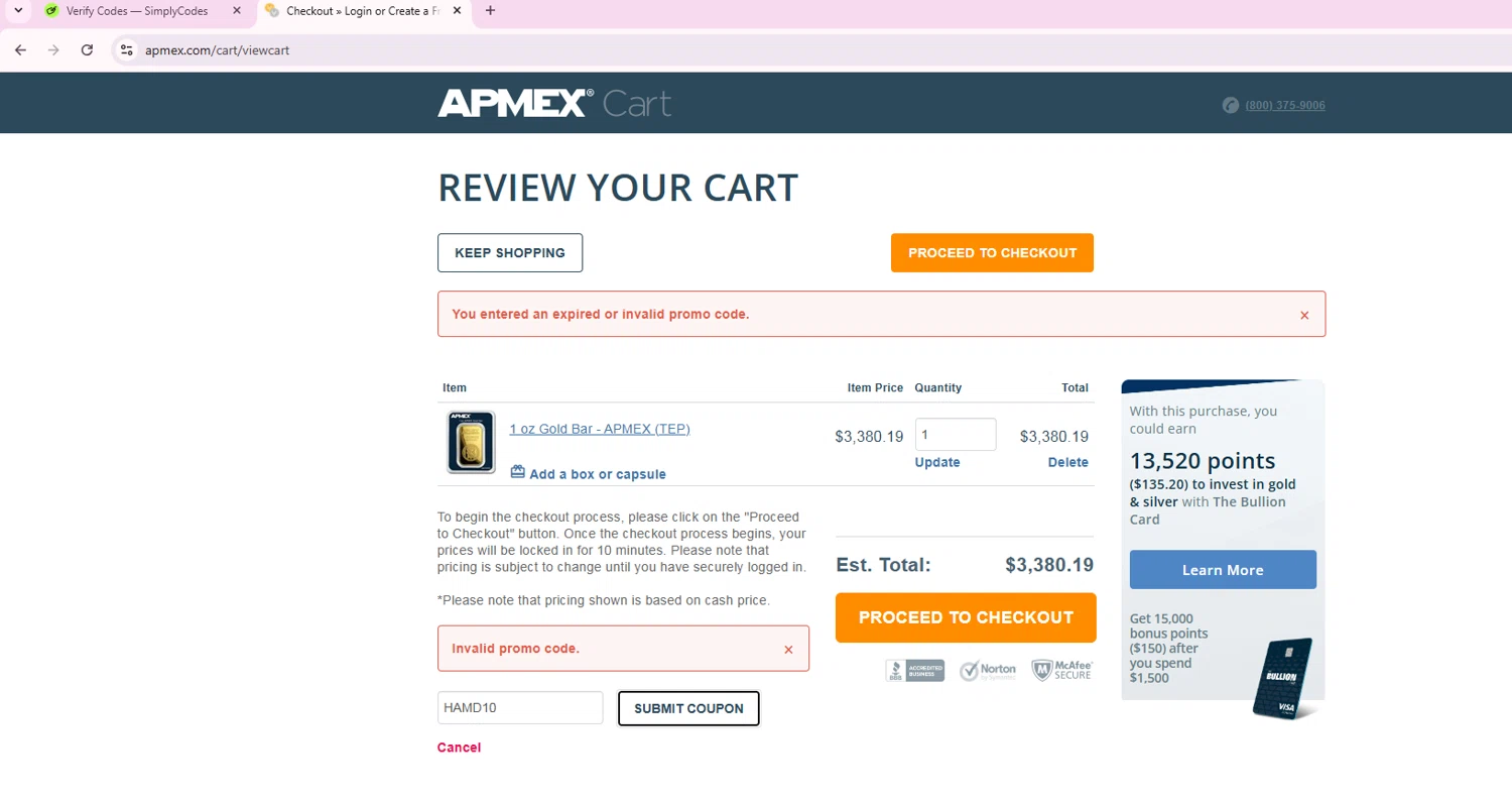 APMEX Discount Codes - $15 Off (2 Verified) Sep 2025