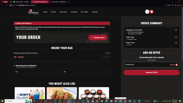 Applebee's Grill & Bar Promo Codes - $10 Off Jul 2025