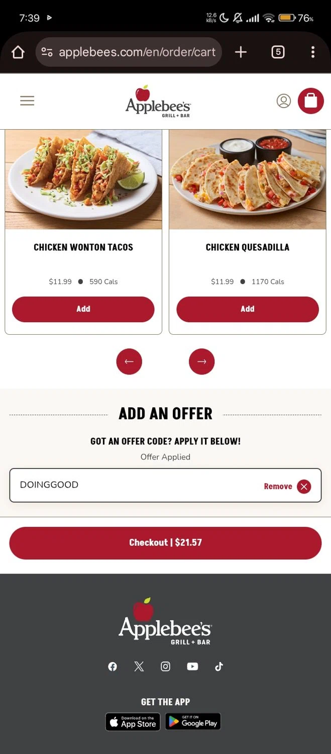 Applebee's Grill & Bar Promo Code - 25% Off Nov 2025