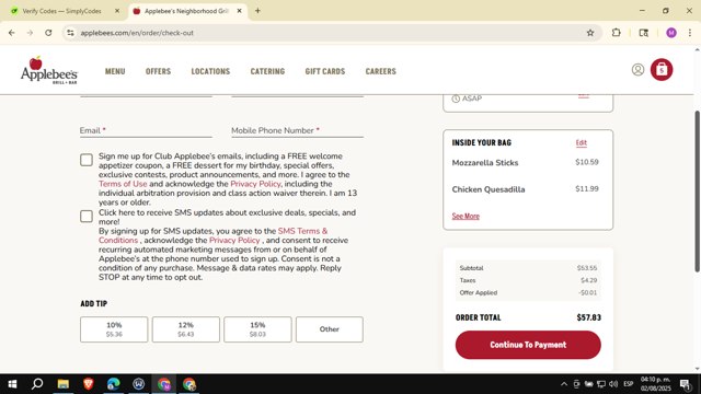 Applebee's Grill & Bar Promo Codes - $10 Off Aug 2025