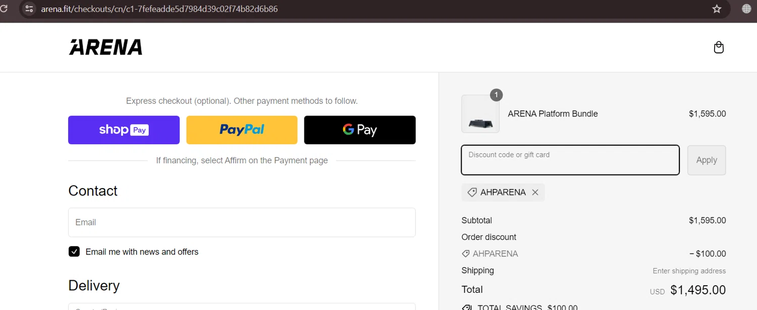 ARENA Promo Codes – $10 Off | June 2024