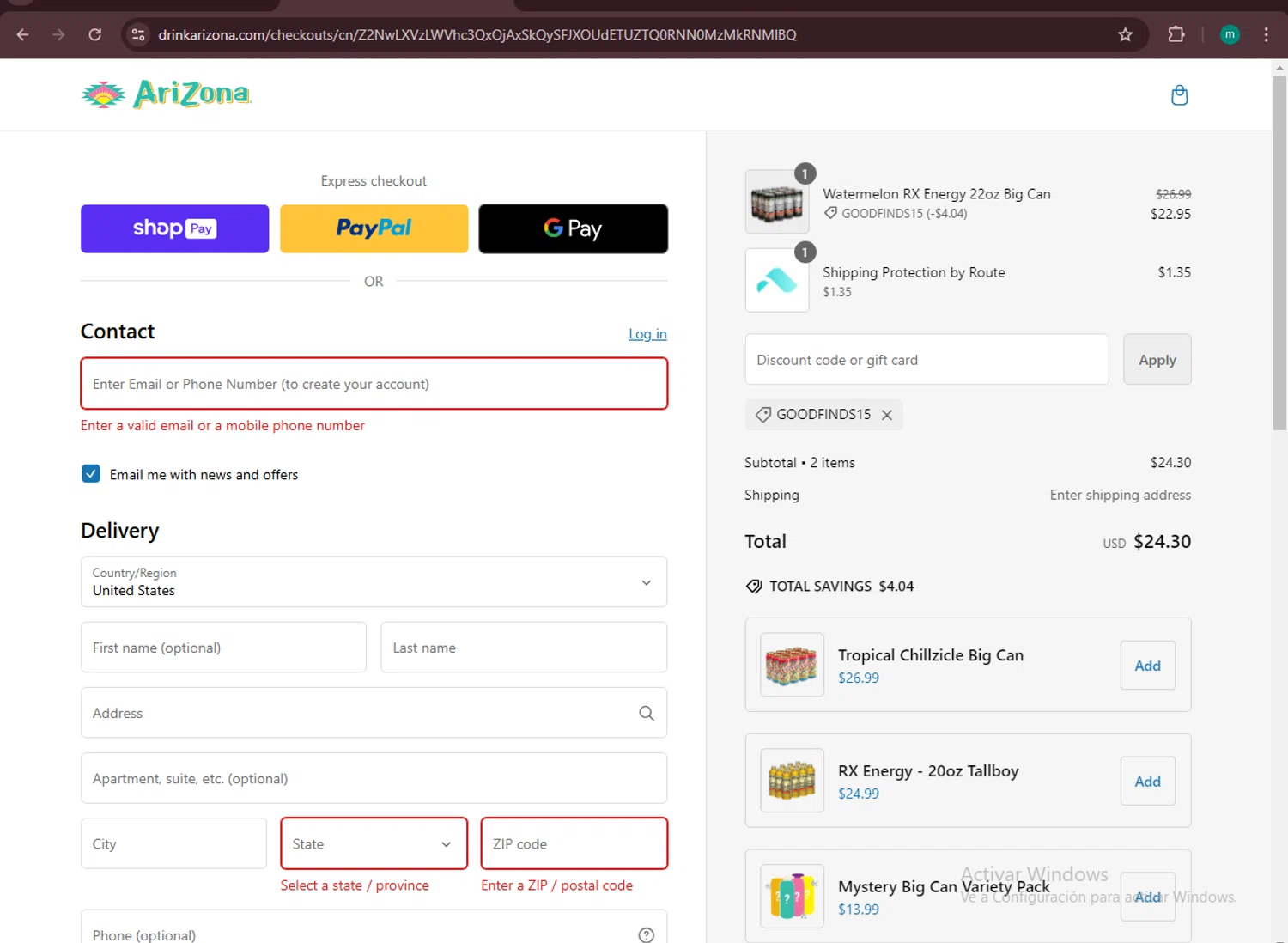 AriZona Promo Codes & Black Friday 2024 Deals - 20% Off