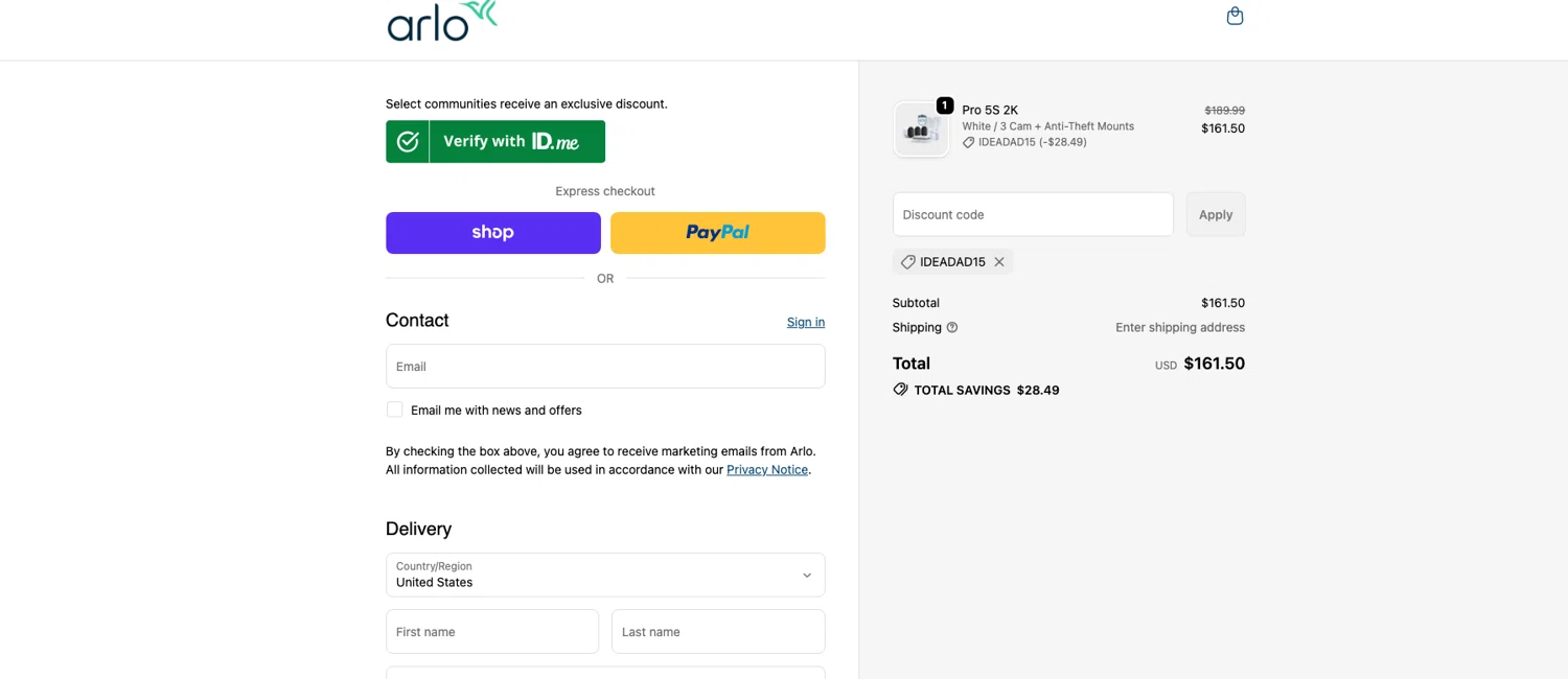 Arlo Promo Codes - 15% Off (6 Verified) Dec 2025