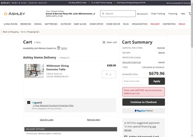 Ashley Discount Codes - 10% Off (1 Verified) Jul 2025