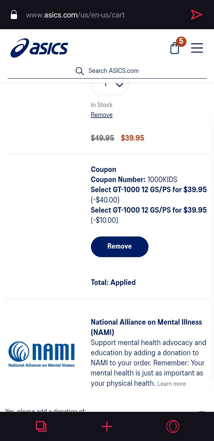 Asics in store coupon store