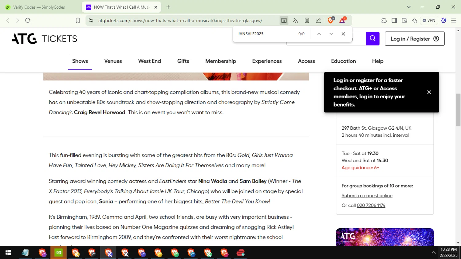 ATG Tickets Promo Codes (3 Verified) - 10% Off Sep 2025