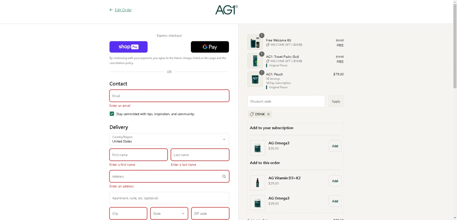 AG1 Promo Codes - 10% Off (10 Verified) Mar 2026