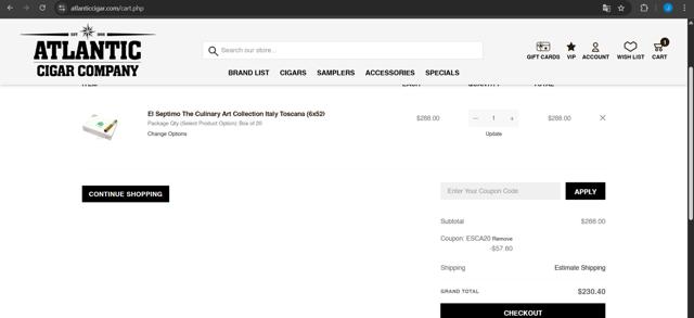 Atlantic Cigar Promo Codes - 20% Off Coupons Oct 2025