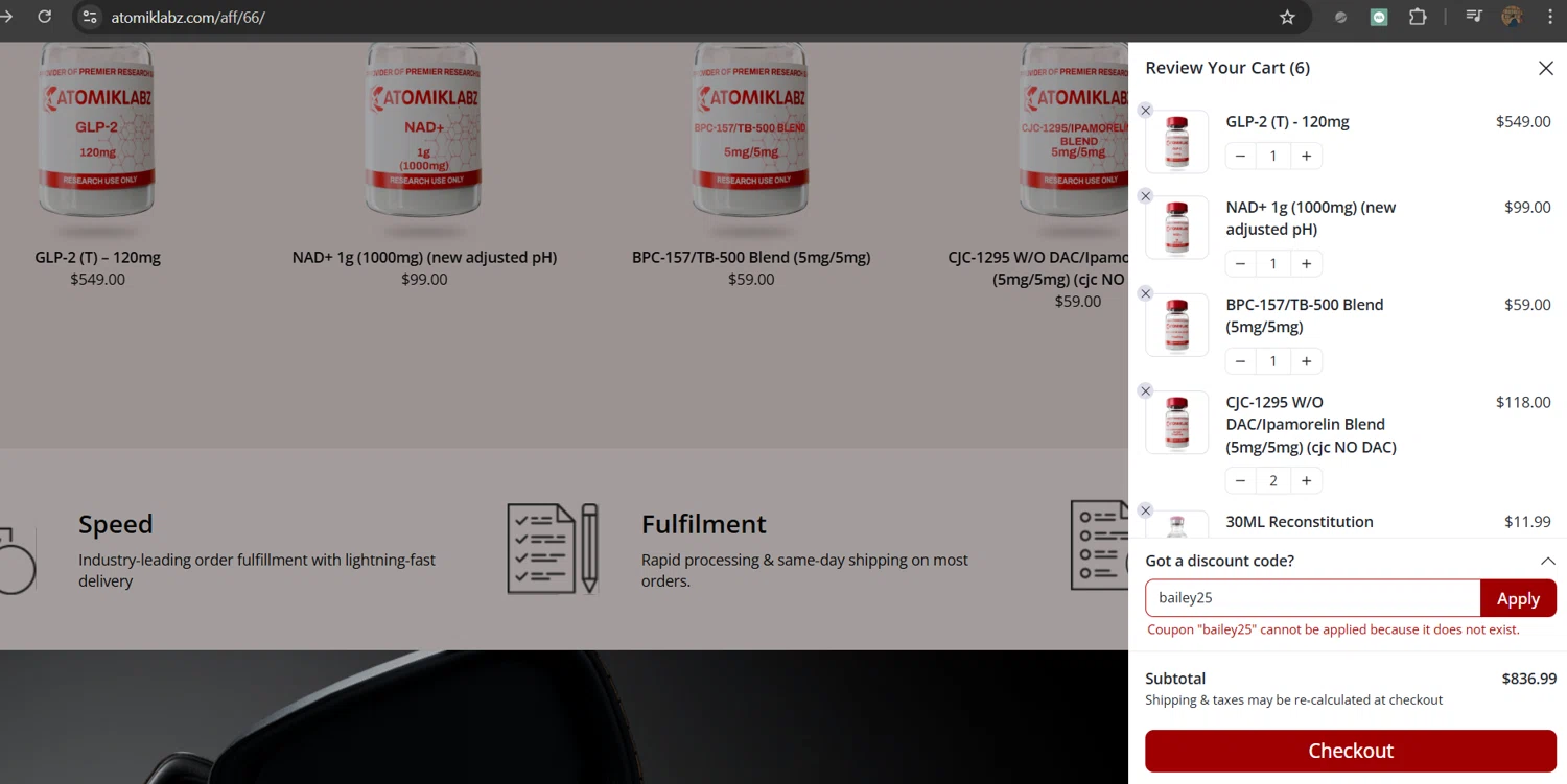 Atomik Labz Promo Codes - 25% Off Coupons Jan 2026