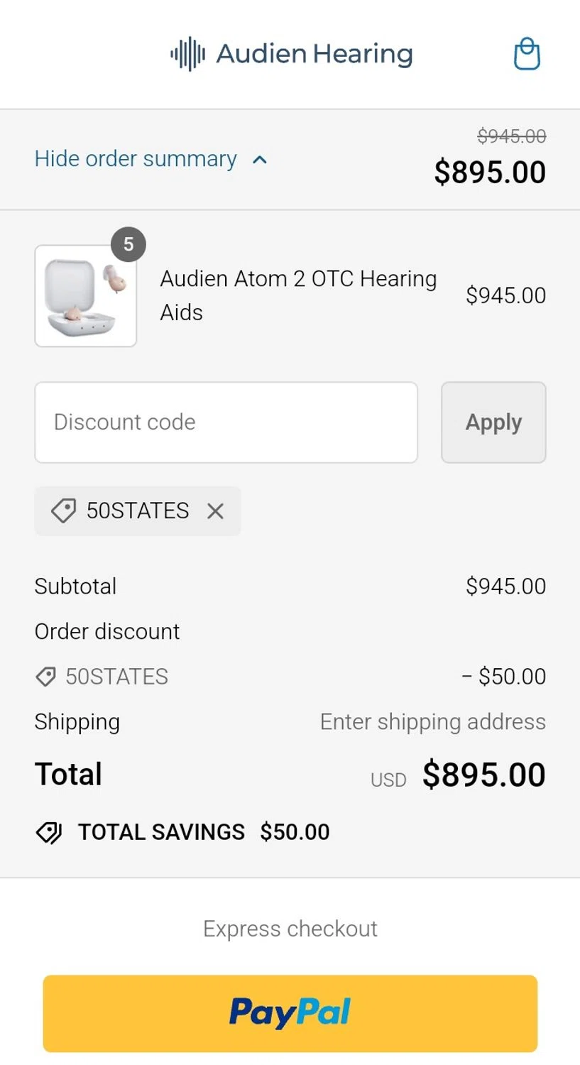 Audien Hearing Discount Codes - $50 Off | October 2024