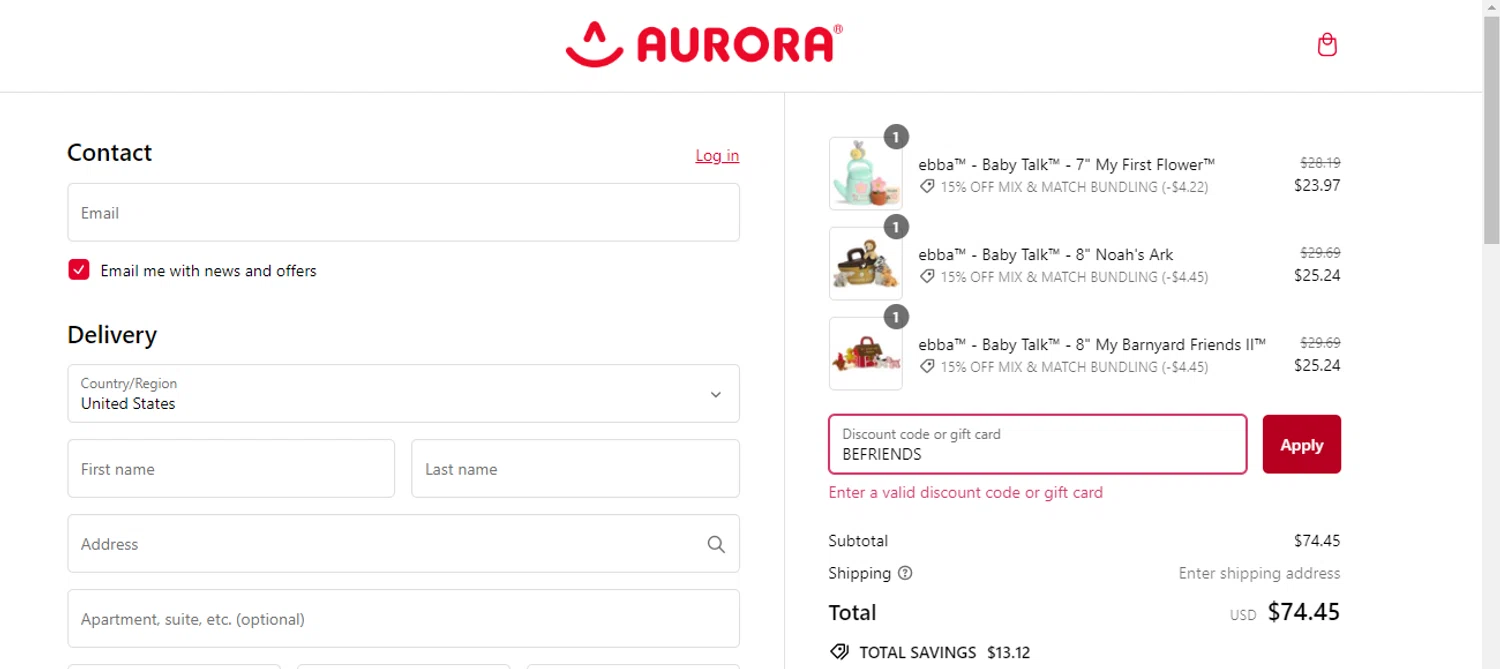 Aurora Promo Codes - 20% Off | December 2024