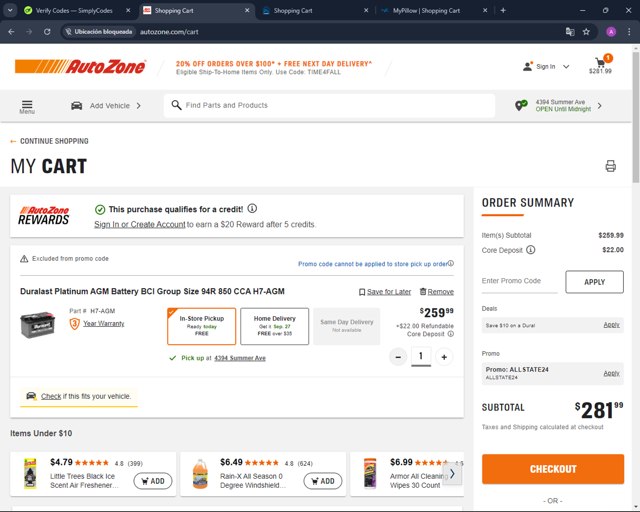 AutoZone Promo Codes - 20% Off | November 2024