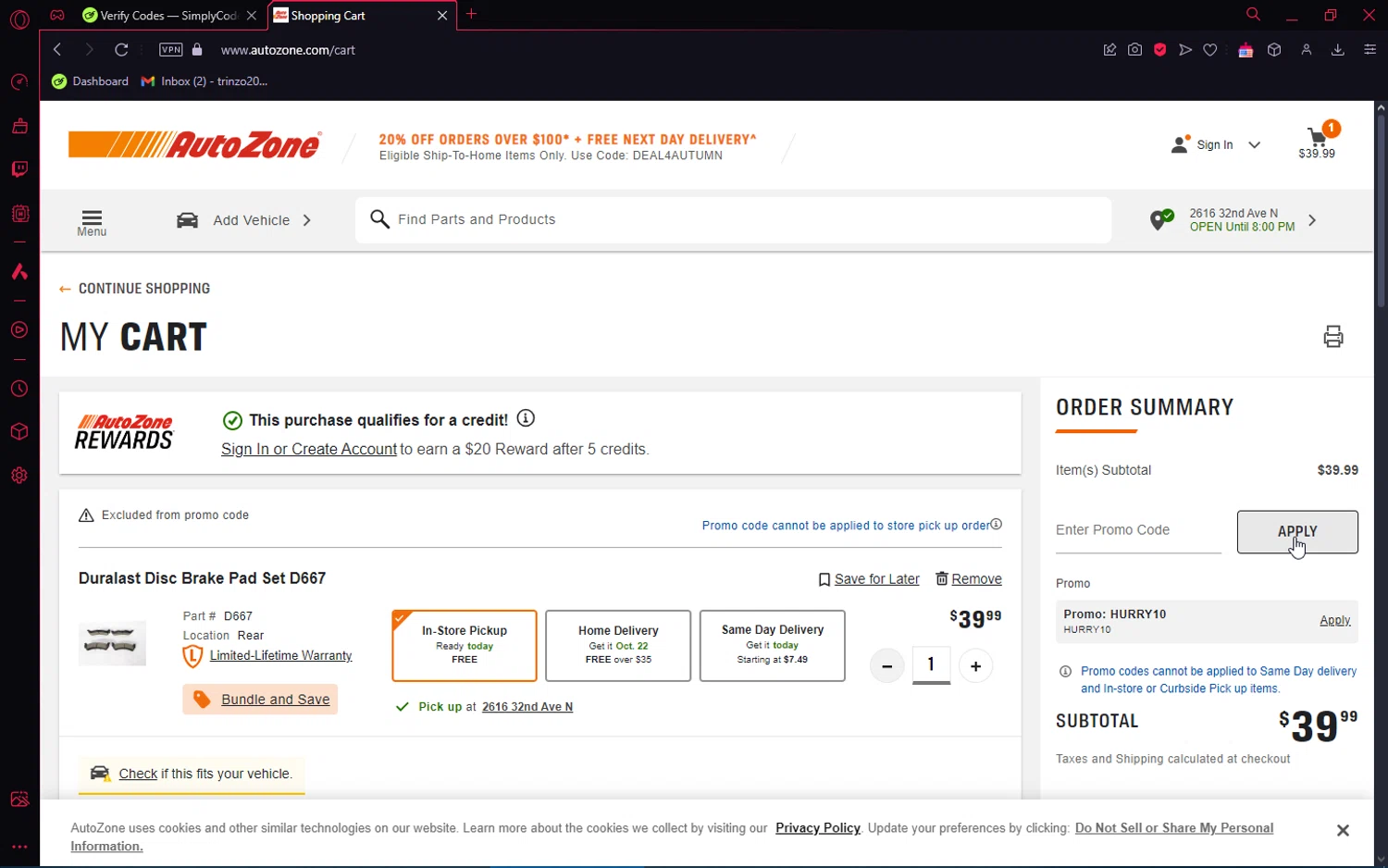 AutoZone Promo Codes - 20% Off | November 2024