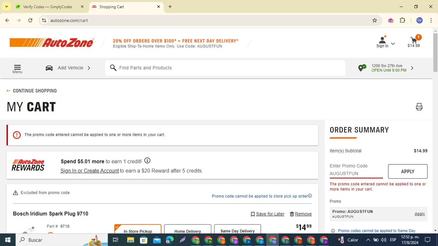 AutoZone Promo Codes - 20% Off | September 2024