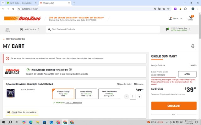 AutoZone Promo Codes (5 Verified) - 20% Off w/ Code Jan 2025